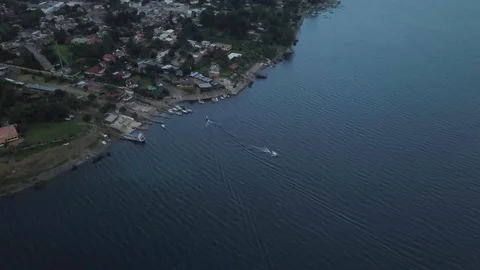 aerial overhead shot of boats at Panajac... | Stock Video | Pond5