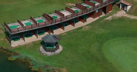 Aerial Overhead View Driving Ranges At C... | Stock Video | Pond5