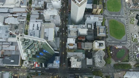 Aerial overhead view Perth city streets ... | Stock Video | Pond5