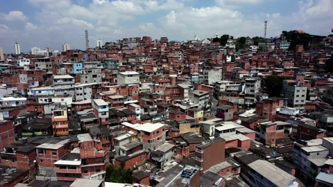 Aerial overview of ghetto homes in Jagua... | Stock Video | Pond5