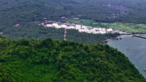 Aerial Overview of Pertamina Oil Termina... | Stock Video | Pond5