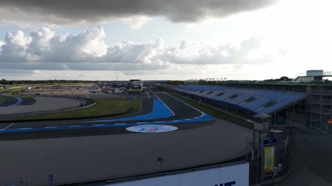 aerial overview of the TT Circuit Assen,... | Stock Video | Pond5