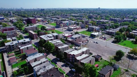 aerial overview of West side suburbs of ... | Stock Video | Pond5