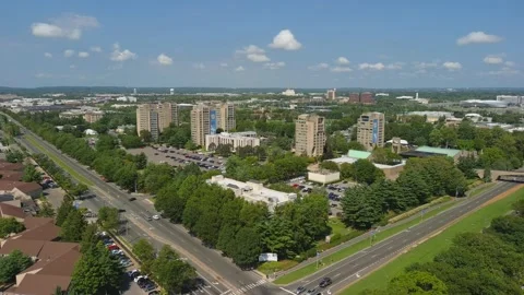 Aerial Pan View of the Hofstra Universit... | Stock Video | Pond5