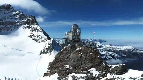 Aerial panorama view of the Sphinx Obser... | Stock Video | Pond5