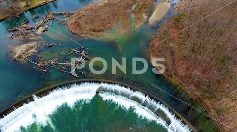 Aerial Photo of Dam Filled with Trees Stock Image #86568031