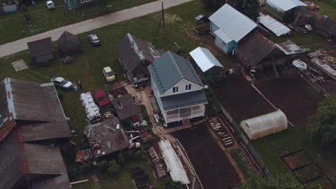 Aerial photography of a private house in... | Stock Video | Pond5