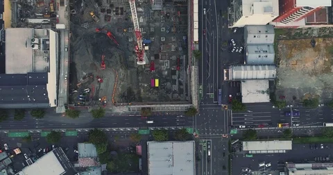 aerial Plan view of Auckland city and co... | Stock Video | Pond5