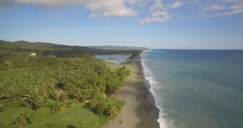 Aerial, Playa Carate, Costa Rica | Stock Video | Pond5