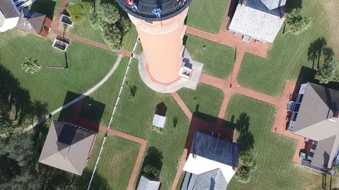 Aerial of the Ponce Inlet Lighthouse | Stock Video | Pond5