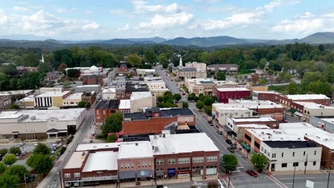 aerial pullout from lenoir nc, north car... | Stock Video | Pond5