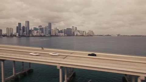 Aerial rolling shot sport car driving on... | Stock Video | Pond5