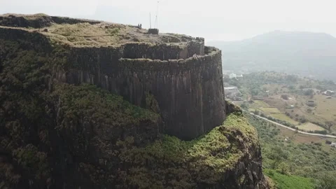 Aerial rotates around Vinchu Kada end of... | Stock Video | Pond5