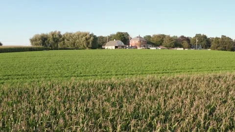 Aerial of rural countryside home. House ... | Stock Video | Pond5