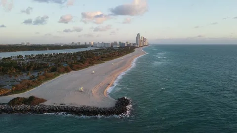 Aerial scenery of Haulover beach landsca... | Stock Video | Pond5
