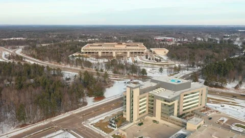 Aerial, Sentry Insurance headquarters bu... | Stock Video | Pond5