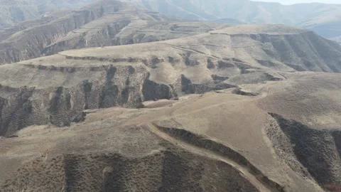 Aerial shot of barren land in China's Sh... | Stock Video | Pond5