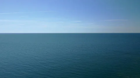 Aerial Shot of Calm Boundless Ocean Surf... | Stock Video | Pond5