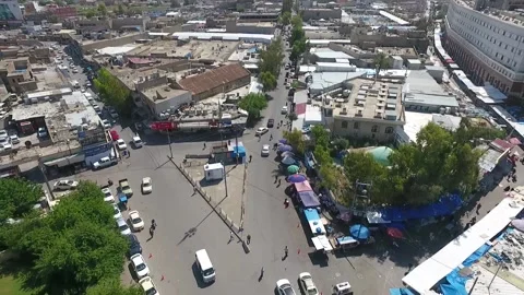 An aerial shot of the city of Erbil show... | Stock Video | Pond5