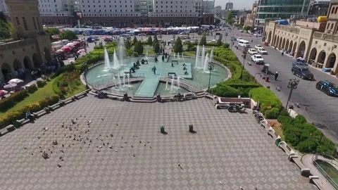 An aerial shot of the city of Erbil show... | Stock Video | Pond5