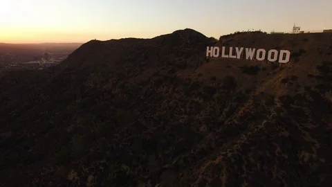 Sunset Hollywood Sign Stock Video Footage | Royalty Free Sunset ...