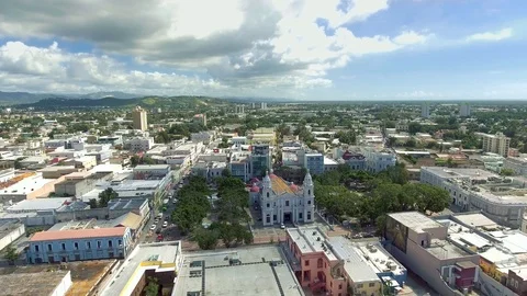 Aerial shot over Ponce, Puerto Rico movi... | Stock Video | Pond5