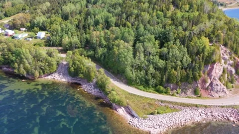 Aerial Shot Of Port-Daniel Gascons In Ch... | Stock Video | Pond5