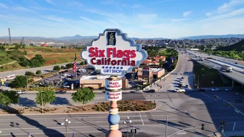 Six Flags California Stock Footage ~ Royalty Free Stock Videos | Pond5