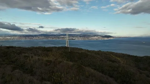 Aerial Slide by Suspension Bridge Connec... | Stock Video | Pond5