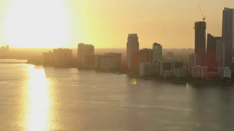 Aerial sun flare view at sunset of Point... | Stock Video | Pond5