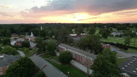 Aerial Sunset Birds Eye View of Valley ... | Stock Video | Pond5