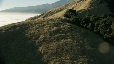 Aerial sunset view Big Sur mountains Cal... | Stock Video | Pond5
