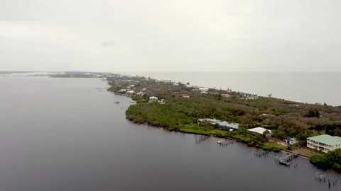 Aerial survey Manasota Key aftermath Hur... | Stock Video | Pond5