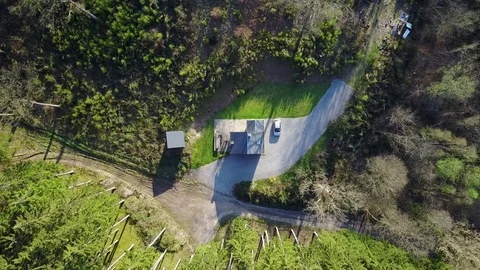 Aerial top down bird view of a little ho... | Stock Video | Pond5