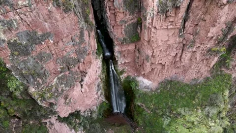 Aerial top down Shot of cascading Giant ... | Stock Video | Pond5