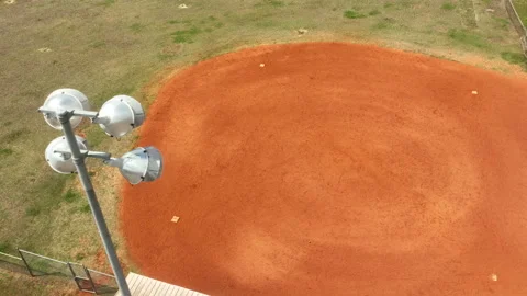 Aerial top down shot of stadium lights a... | Stock Video | Pond5