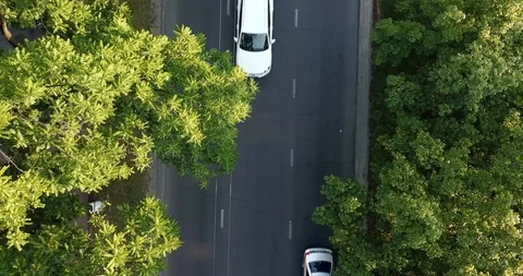 Aerial top down View of freeway busy cit... | Stock Video | Pond5