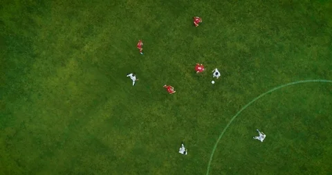 Aerial Top Down View of Soccer Field and... | Stock Video | Pond5