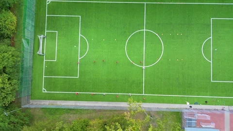 Aerial Top Down View of Soccer Football ... | Stock Video | Pond5
