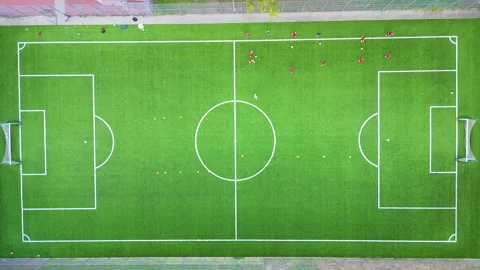 Aerial Top Down View of Soccer Football ... | Stock Video | Pond5