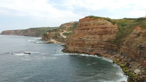 Aerial top view of an amazing cliff in t... | Stock Video | Pond5