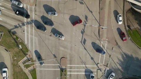 Cars Driving Through Intersection Stock Video Footage | Royalty Free ...