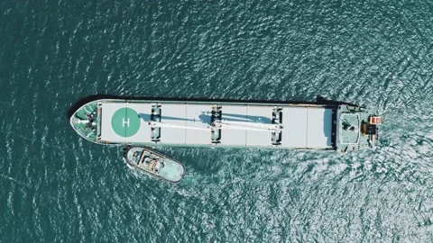 Aerial top view of cargo container ship ... | Stock Video | Pond5