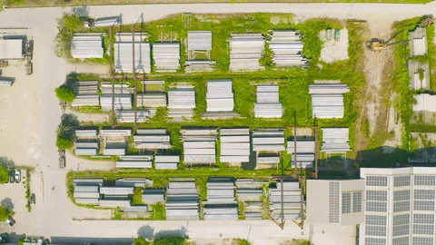 Aerial top view of factory industry. Ele... | Stock Video | Pond5