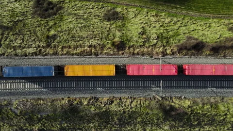 Train Aerial Stock Video Footage | Royalty Free Train Aerial Videos | Pond5