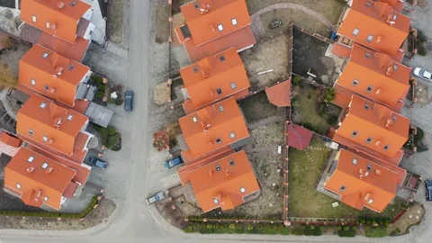 Aerial top view of the gate community of... | Stock Video | Pond5