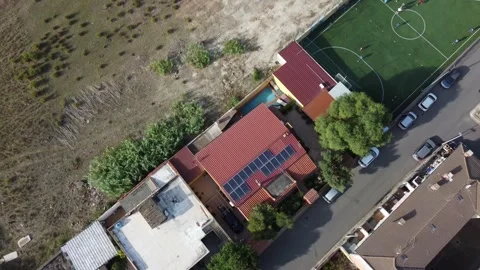 Aerial Top View, Roof Of Country House, ... | Stock Video | Pond5