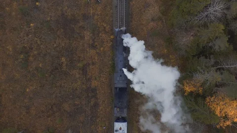 Aerial Steam Train Stock Videos – Royalty-Free HD & 4K Videos