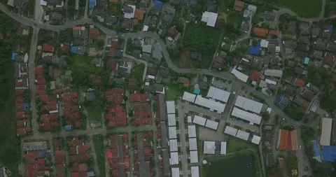 Aerial top view top view of the road thr... | Stock Video | Pond5