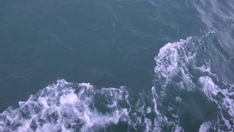 Aerial top view of waves in the Sea. 4k | Stock Video | Pond5